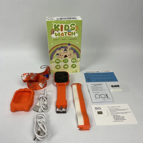 OKYUK 4G Interactive Smartwatch, Kids Watch (Orange) *Open Box Complete ...