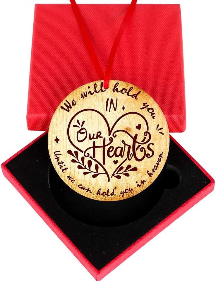 3-Inch Memorial Christmas Ornament, Heart Theme, Double Sided, Hanging ...