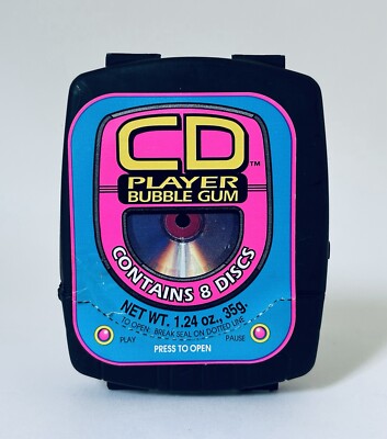Vintage 1994 Amurol CD PLAYER Bubble Gum 4” Candy Container WALKMAN | eBay