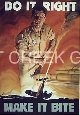 WWII Poster, Production, DO IT RIGHT MAKE IT BITE, Print on 11x14 ...