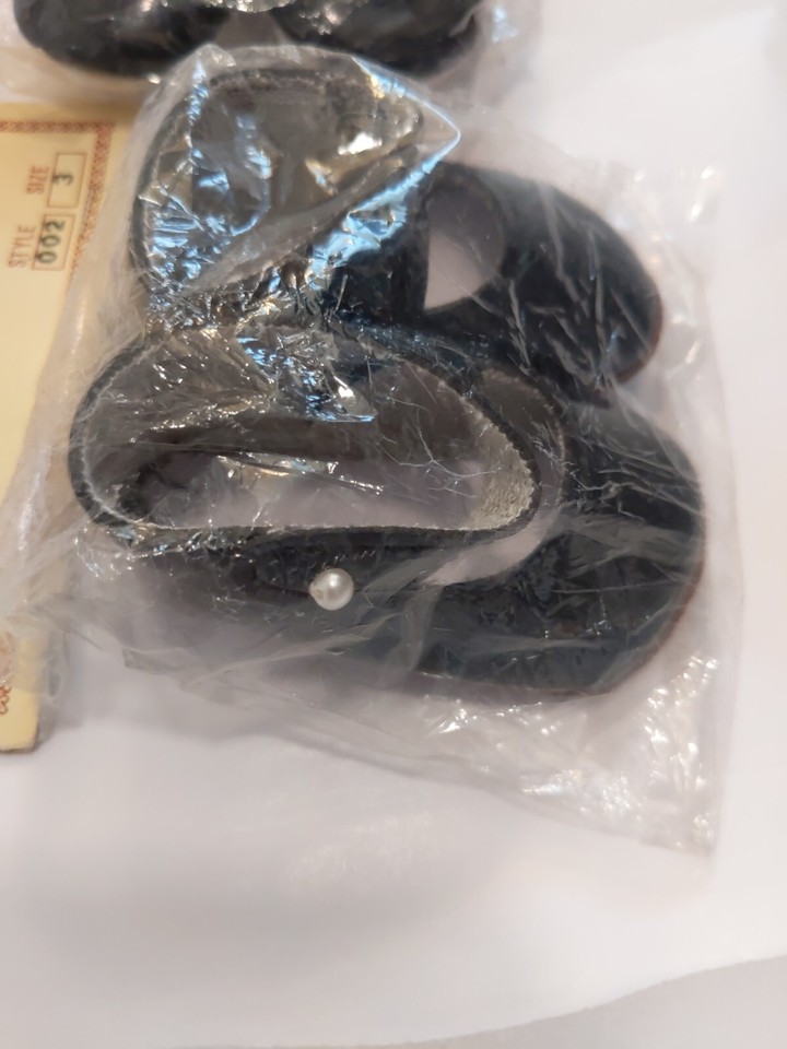 Vintage Tallina's Doll Shoes 3 Pair/3 Styles Black Sizes 3, 5, & 6 NIP ...
