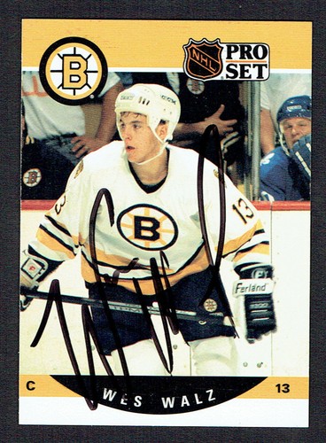 Wes Walz #589 signed autograph auto 1990-91 Pro Set Hockey Trading Card ...