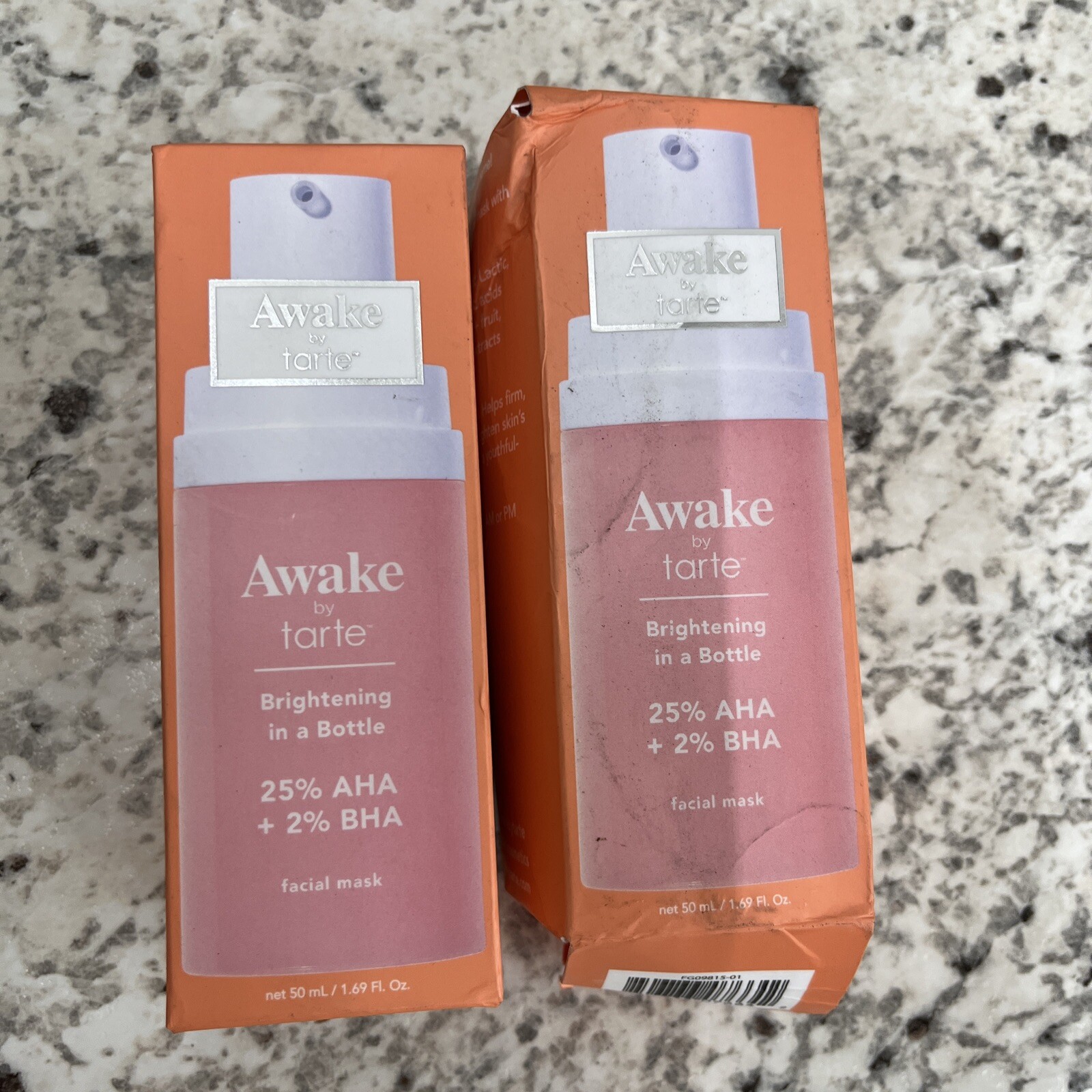 Awake by Tarte Brightening in a Bottle Facial Mask 25 AHA 2 BHA 1.69 Fl ...
