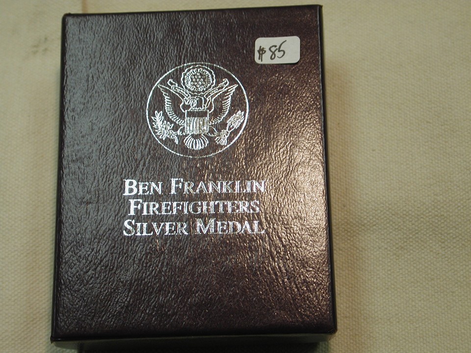 Benjamin Franklin Firefighters Gem Proof Silver Medal 99.9% Silver ...