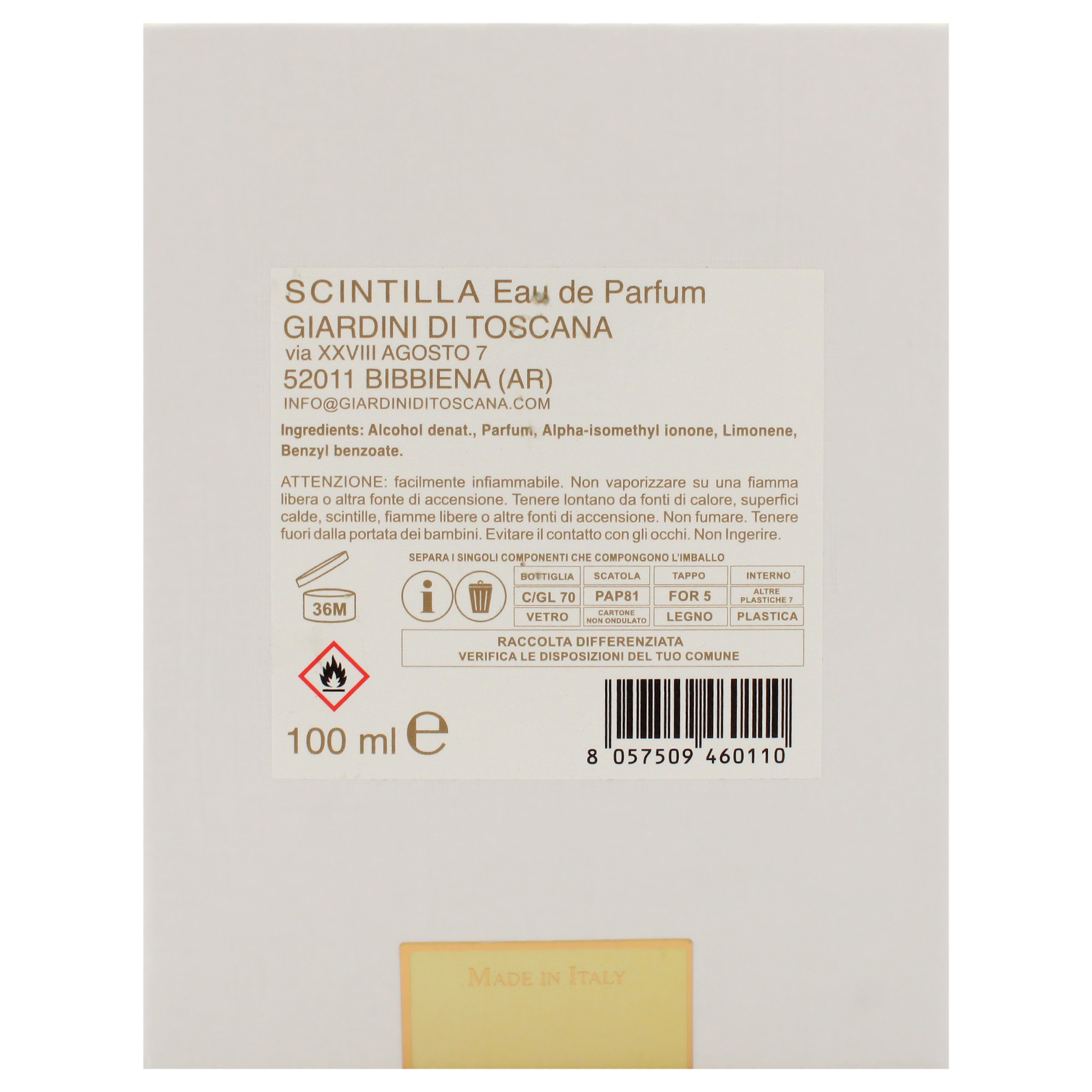 Scintilla by Giardini Di Toscana for Unisex - 3.4 oz EDP Spray | eBay