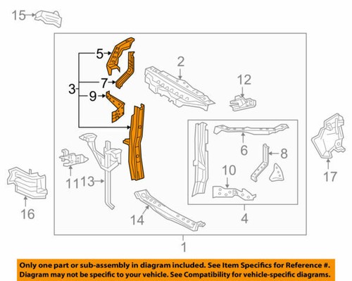 53202-48100 Toyota Support sub-assy, radiator, rh 5320248100, New ...