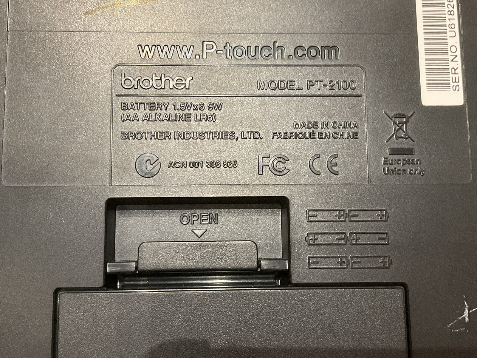 Brother PT-2100 PC-Connectable Labeling System Label Maker with AC ...