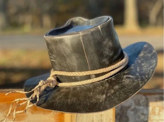 Arthur Morgan Cowboy Hat – Handmade Real Cowhide Leather Western ...