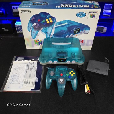 Nintendo 64 N64 Ice Blue Clear Funtasic Console Complete CIB Boxed ...
