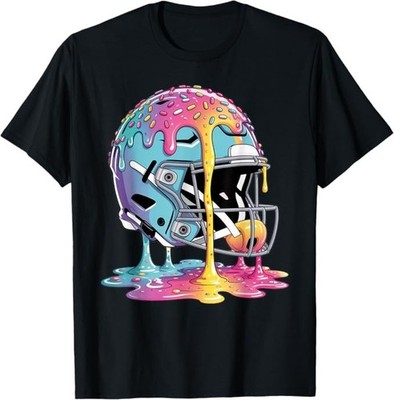 Ice Cream Drip Football Stuff Boys QB RB Lineman WR Drippy T-Shirt | eBay