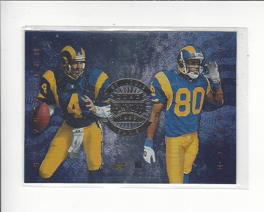 1996 Absolute Quad #28 Mark Rypien/Isaac Bruce/Todd Kinchen/Steve Walsh ...