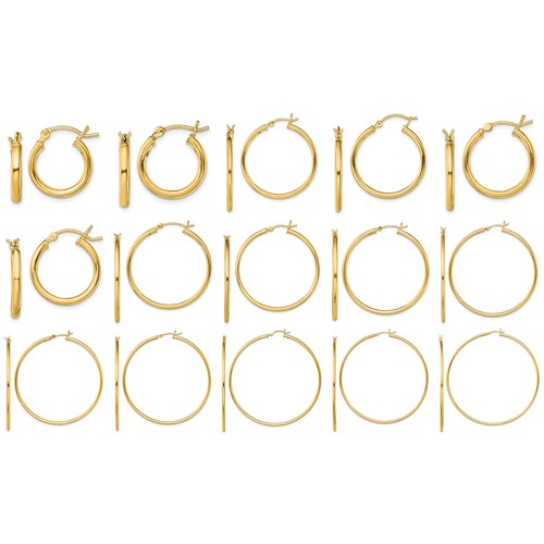 925 Sterling Silver Flash Gold Plated Women's 2mm Hoop Earrings | Size Options | eBay