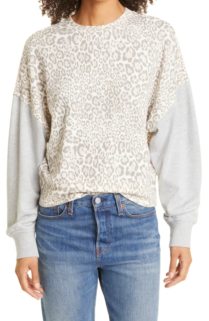 $168 - RAILS Alice Leopard Print Top in Mixed Grey Cheetah Size US ﻿M ...