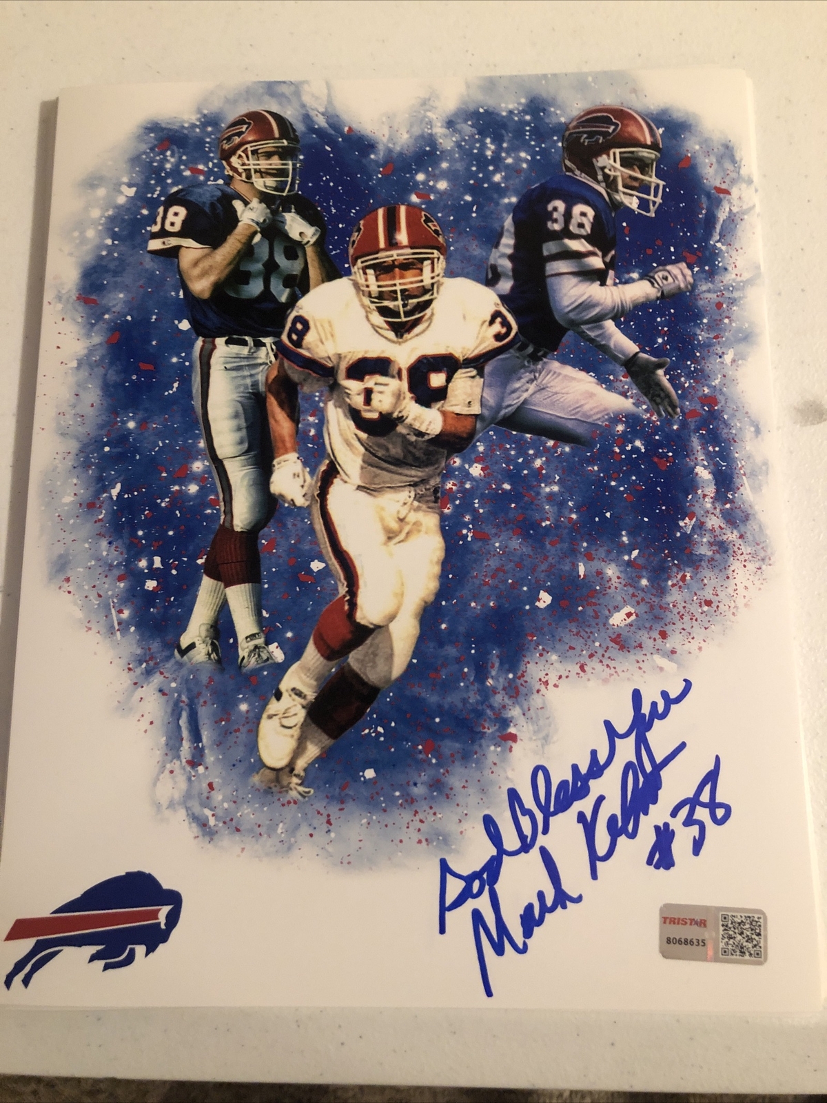 BUFFALO BILLS- MARK KELSO SIGNED AUTOGRAPH 8x10 PHOTO PICTURE TRISTAR ...