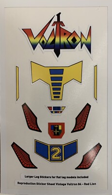 Vintage Voltron 84 Reproduction Sticker Decals For Red Lion ONLY | eBay