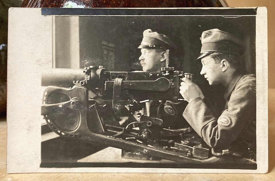 ORIGINAL! POST WWI GERMAN FREIKORPS MACHINE GUN SQUAD PHOTO POSTCARD ...