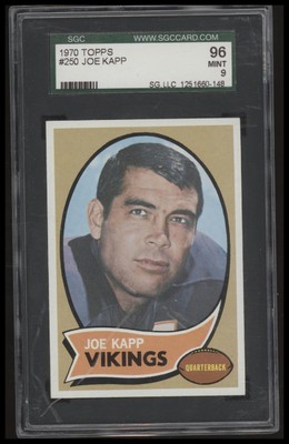 1970 TOPPS JOE KAPP 250 MINT SGC 9 FOOTBALL MINNESOTA VIKINGS | eBay