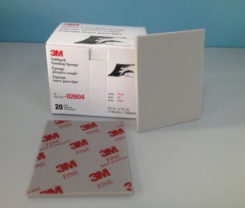 3M 02604 Softback Sanding Sponge Fine - 20 Count/BOX | eBay