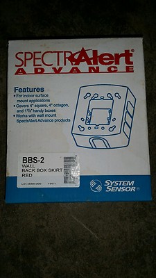 SPECTRA ALERT ADVANCE SYSTEM SENSOR BBS-2 RED BACK BOX SKIRT | eBay