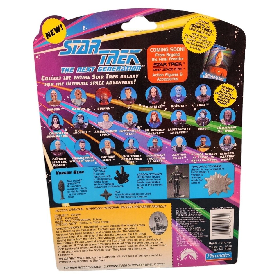 Vintage Star Trek The Next Generation Vorgon Action Figure Playmates ...