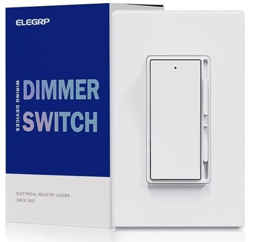 ELEGRP Slide Dimmer Rocker Switch 300W Dimmable LED / CFL DM19-WH, NEW ...