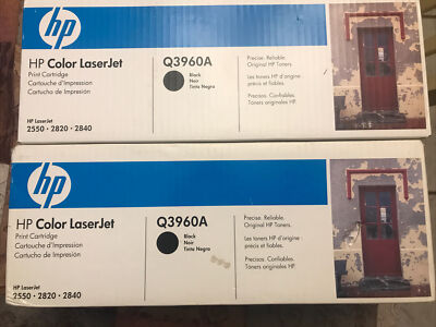 (2) Boxes Q3960A 122A Genuine HP Black Toner Cartridge LaserJet 2550 ...