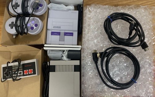 Mini SNES & NES Classic Bundle Authentic/ Tested/ Working Comes with ...