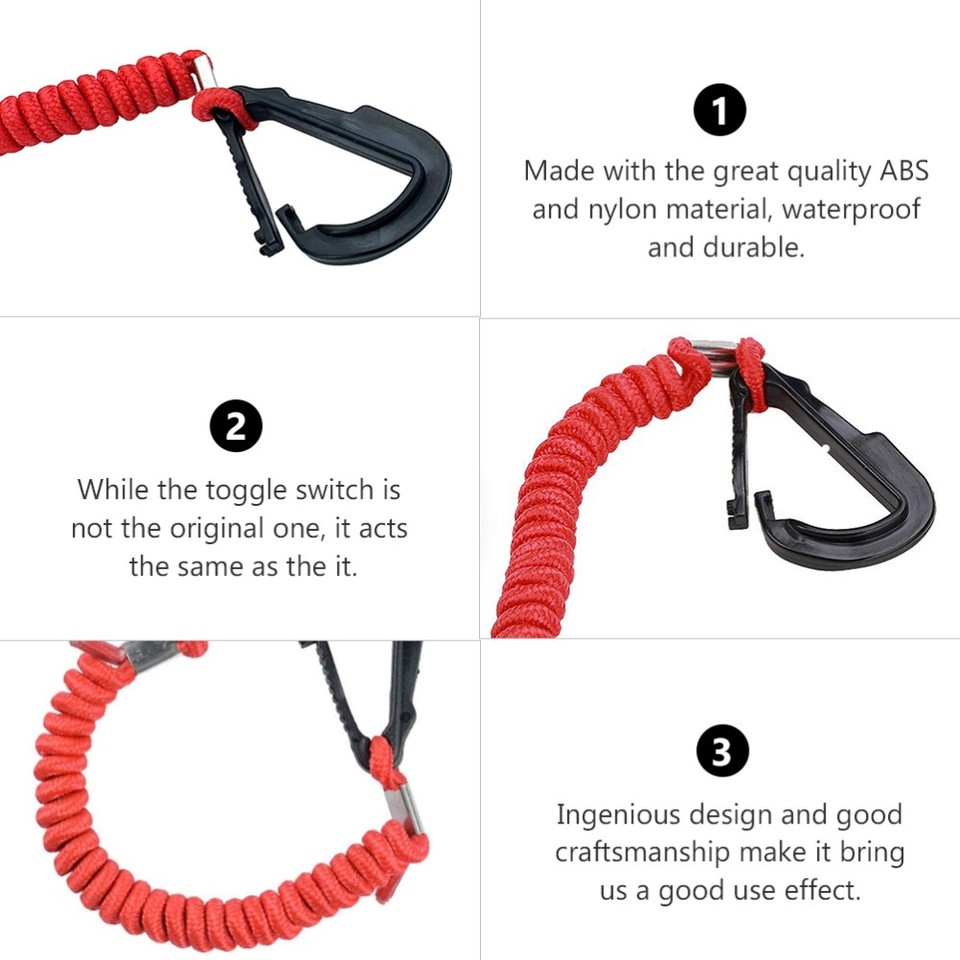 Lanyard Cable Marine Engine Ignition Cord Boat Emergency Stop Safety ...