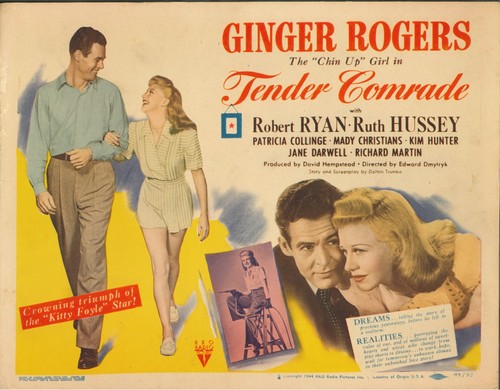 Tender Comrade ORIGINAL US Lobby Title Card Ginger Rogers Edward Dmytryk 1944 | eBay