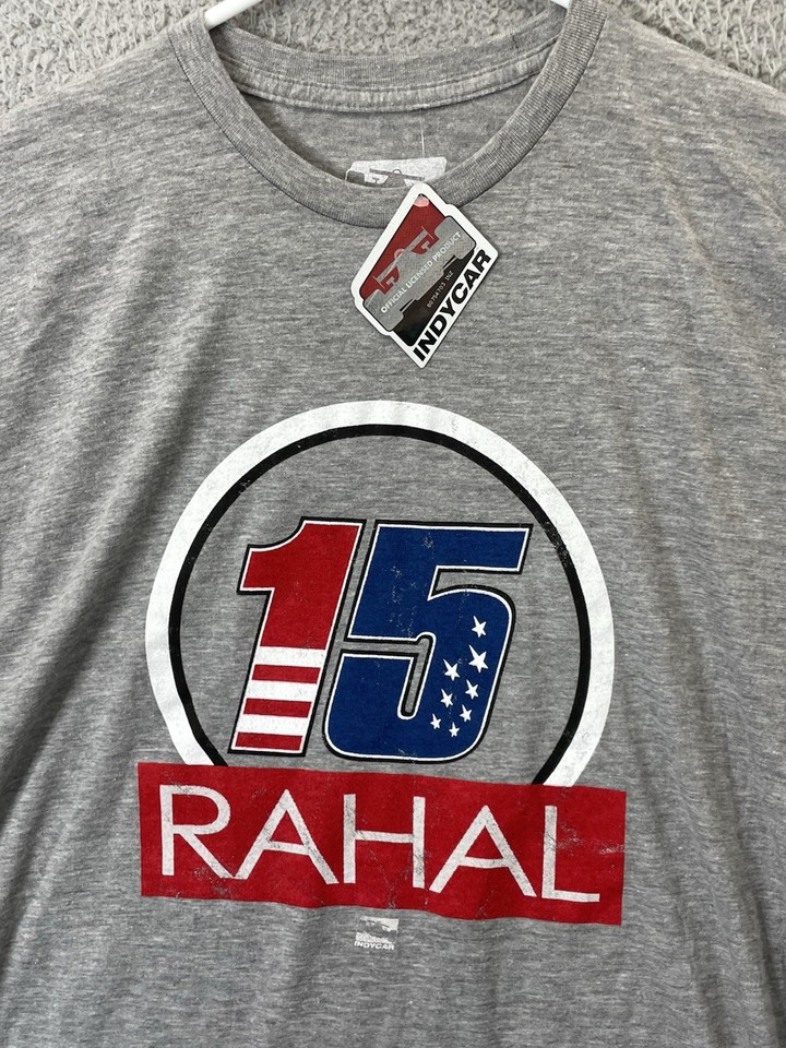 🔥 Indycar • Rahal 15 Logo Graphic T Shirt Gray Men’s Size L • $32 | eBay