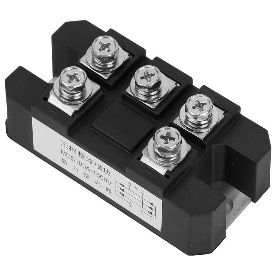 1PCS Bridge Rectifier 3 Phase 5 Terminals Accessories Black For MDS ...