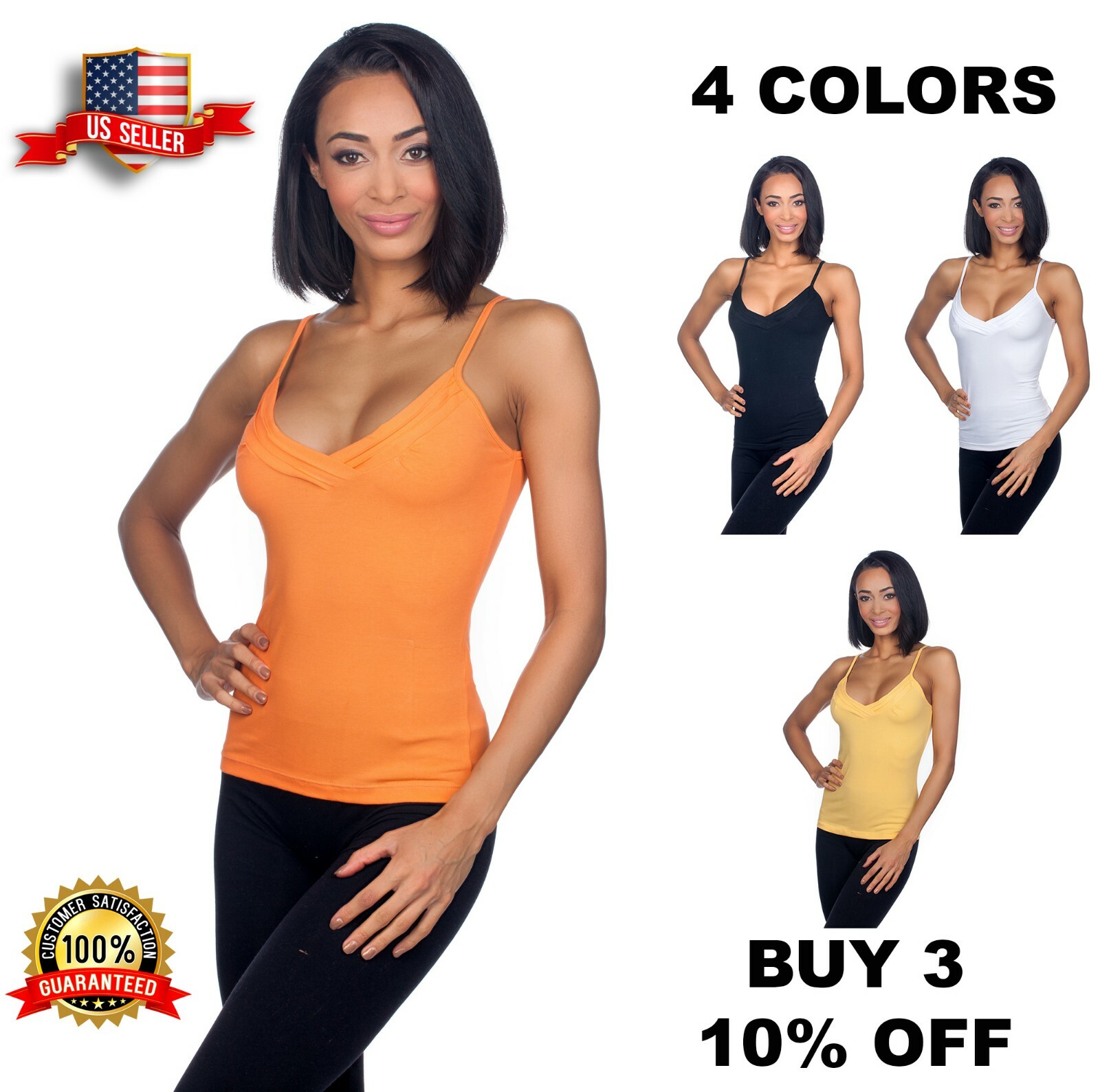 Hering Women's Sexy V-Neck Plunge Tank Top Camisole 016U | eBay