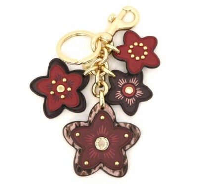 COACH Essential Tea Rose Wildflower Cluster Key Ring C1687 US Including ...