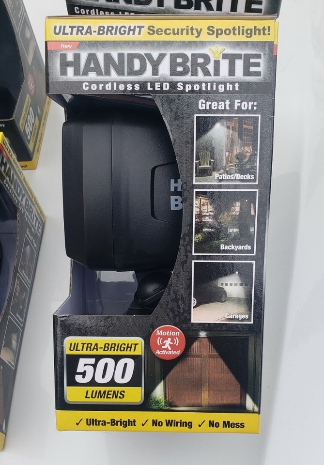 Handy Brite 500 Lumens Cordless Motion-Activated Sensor LED Spotlight ...