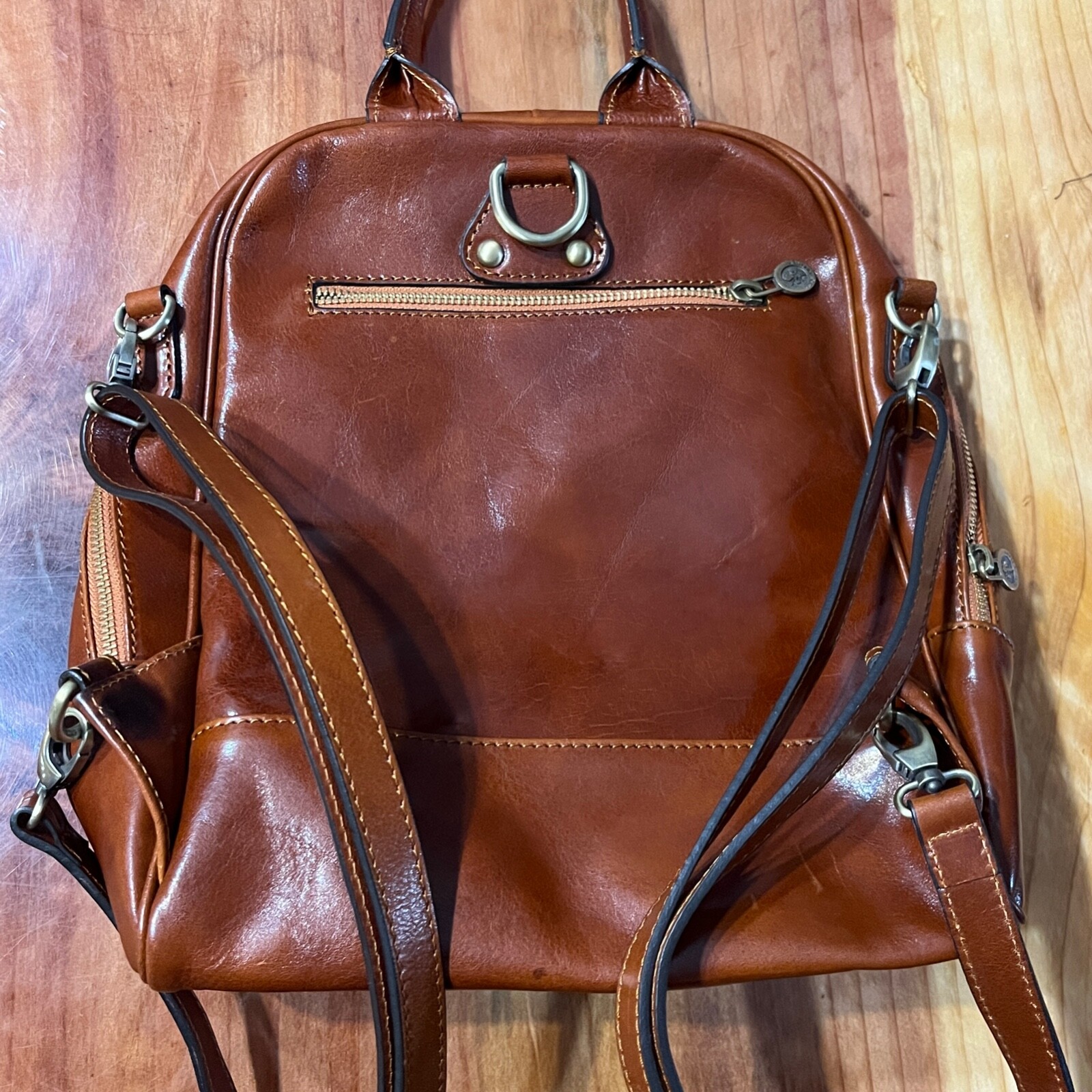 ALMA MILANO LEATHER Backpack Bag Real Authentic Leath… - Gem