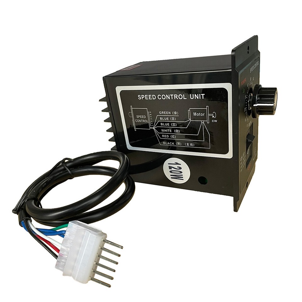 US 120W DC Motor Speed Controller AC 110V to DC 90V Forward Reversible ...