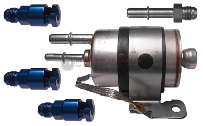 LS1 LS2 LS3 Swap Corvette Fuel Filter w/ Fittings Kit BLUE AN6 Rail ...