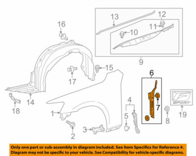 53828-53040 Toyota Protector, front fender side panel, lh 5382853040 ...