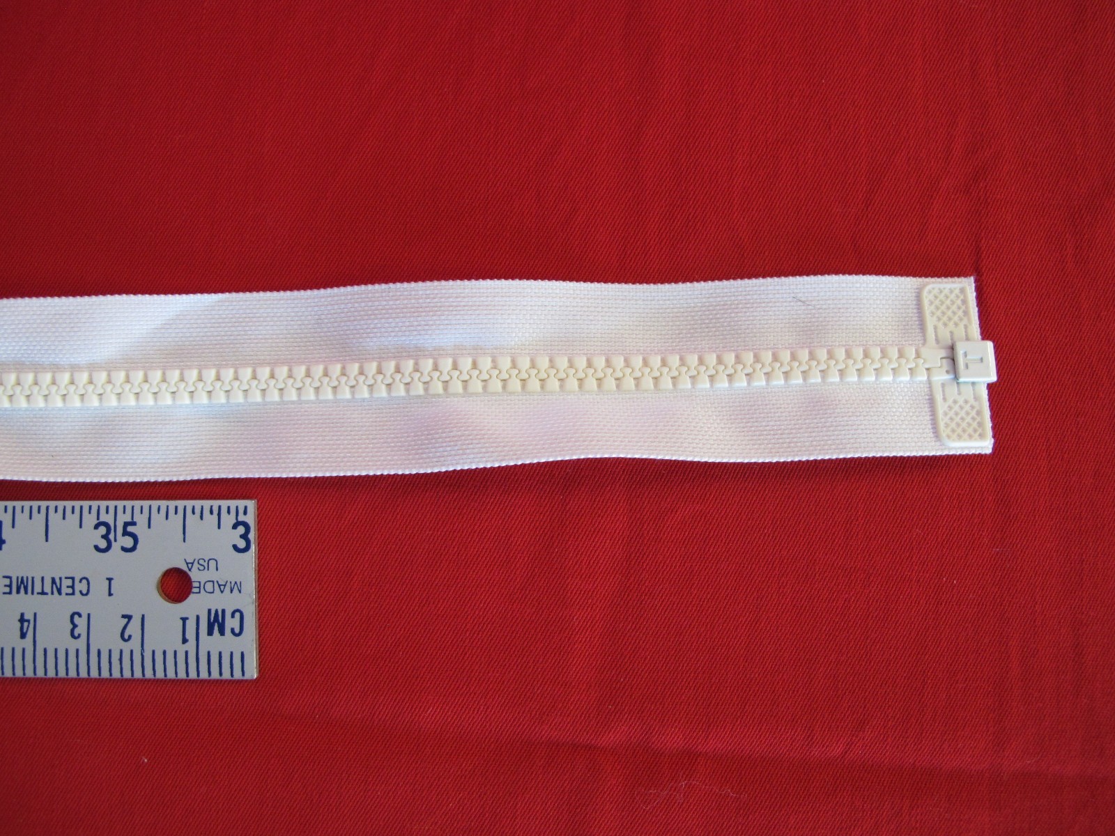 Vintage New Talon Zipper White 42" Heavy Duty Separating HD 42 inches ...