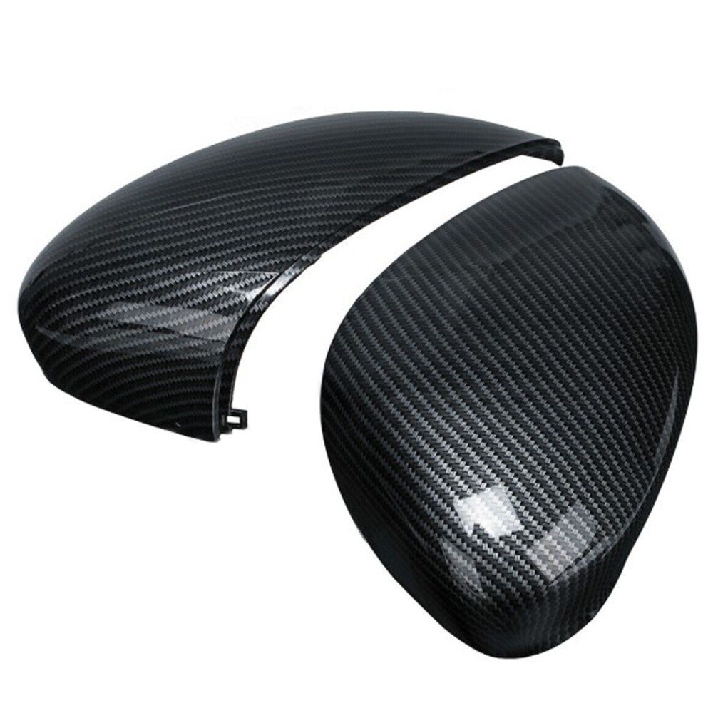 2pcs Car Black Door Wing Side Mirror Cover Parts For Ford Fiesta MK7 ...