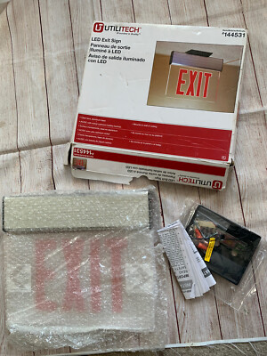UtiliTech LED Edge-Lit Exit Sign 0253801 NEW OPEN BOX | eBay