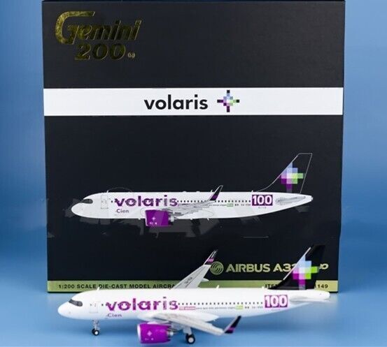 1:200 GeminiJets Volaris AIRBUS A320neo Passenger Plane Diecast ...