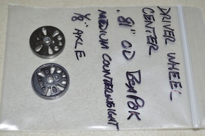 HO scale PARTS steam locomotive driver wheel .81" OD boxpok MEDIUM ...