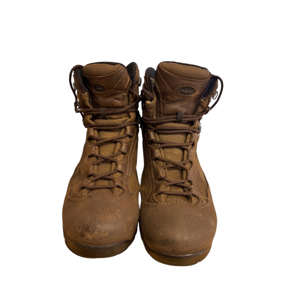 AKU Brown Combat Boots Goretex High Liability Size 8M Walking Army ...
