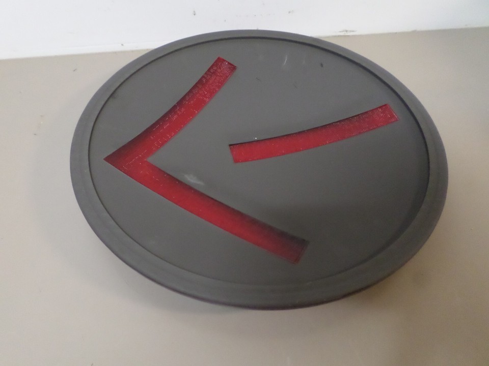 KOPP 12" Red Traffic Light Glass Lens with Arrow TL-1205 NOS Made in ...