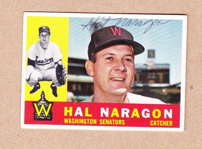 Hal Naragon (DEC) signed 1960 Topps card # 231-Washington Senators | eBay