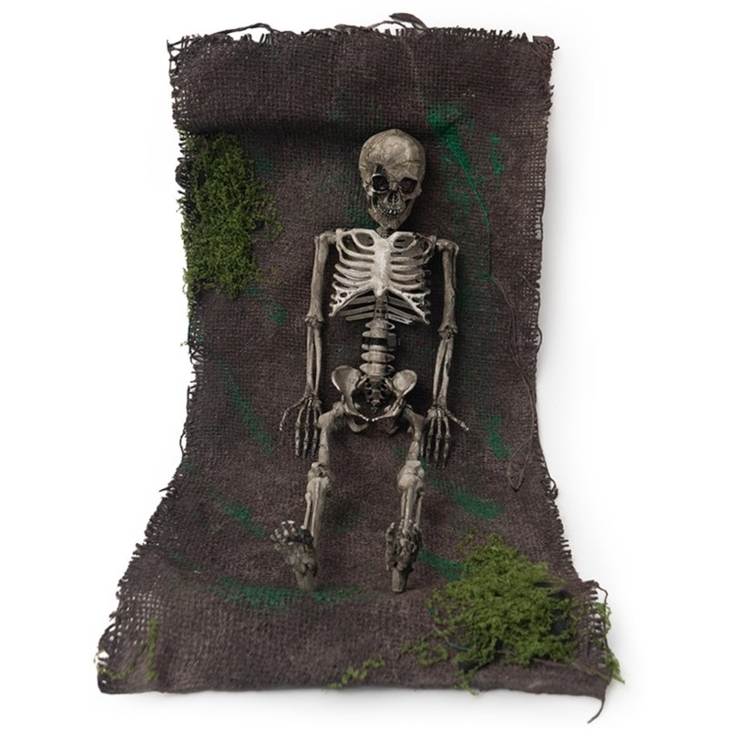 Complete Skeleton Bone Figure Floor Decoration for Halloween Party ...