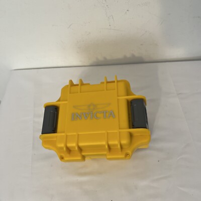 Invicta Collector's Hard Case Dive Watch Box Single Slot Yellow Gray ...