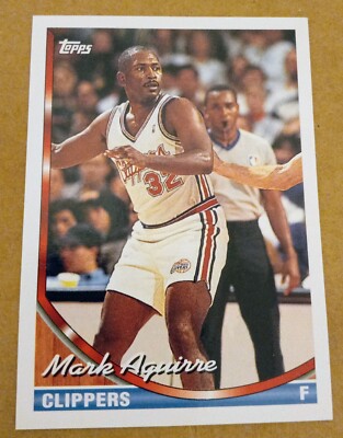 1993-94 Topps MARK AGUIRRE Basketball Card #295. LOS ANGELES CLIPPERS ...