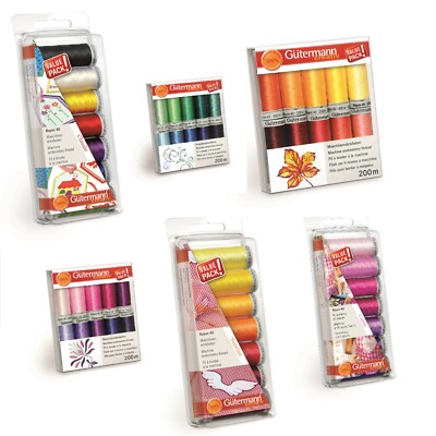 Gutermann Machine Embroidery Thread Set - Choice of Set's | eBay UK